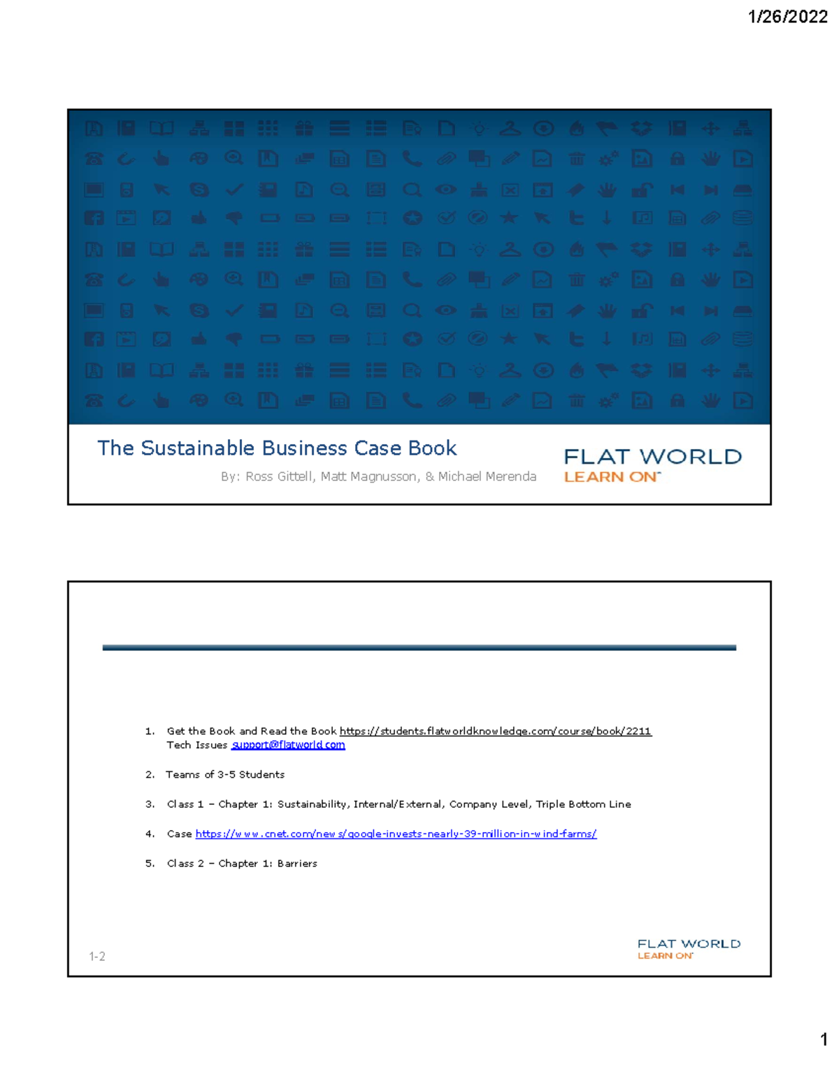 Chapter 1 Sustainability Slides - 1- The Sustainable Business Case Book ...