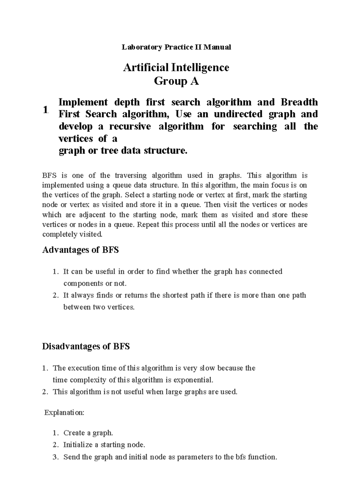 LP-II(AI) Lab Manual - Laboratory Practice II Manual Artificial ...