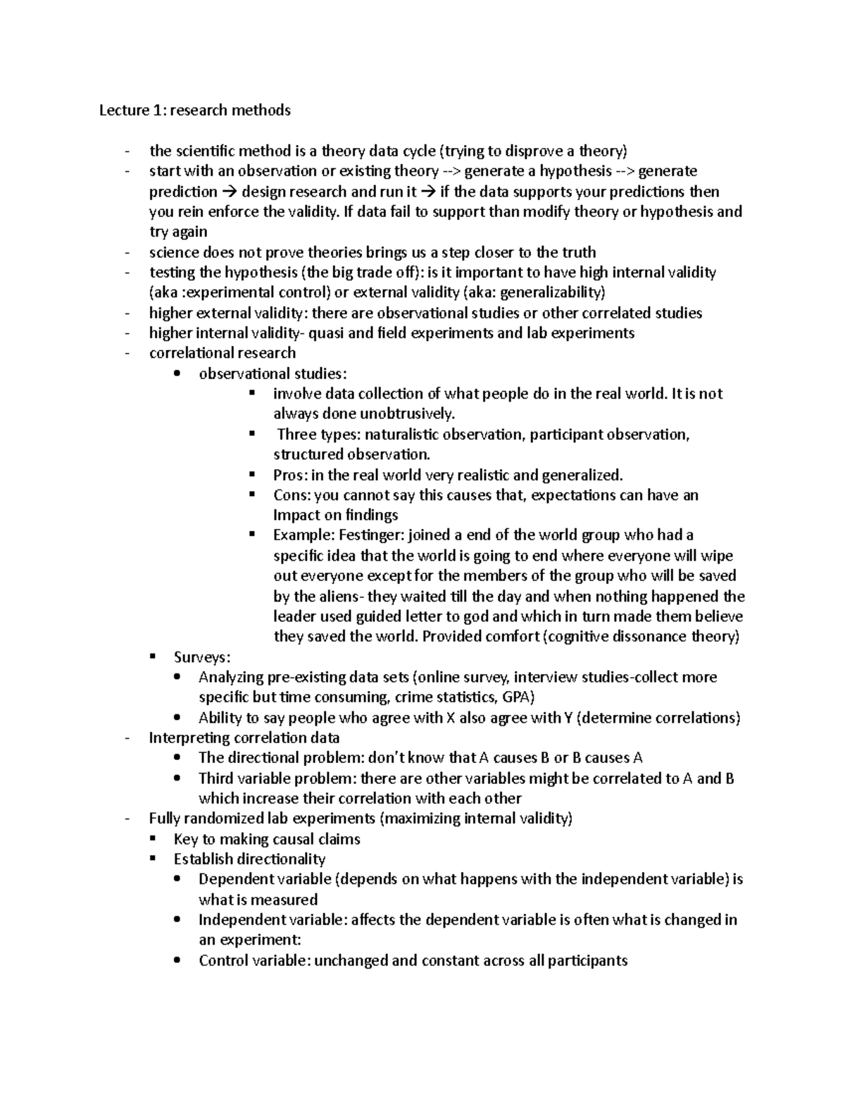 Social psychology - Dr. Jennifer Ostovich - Lecture 1: research methods ...