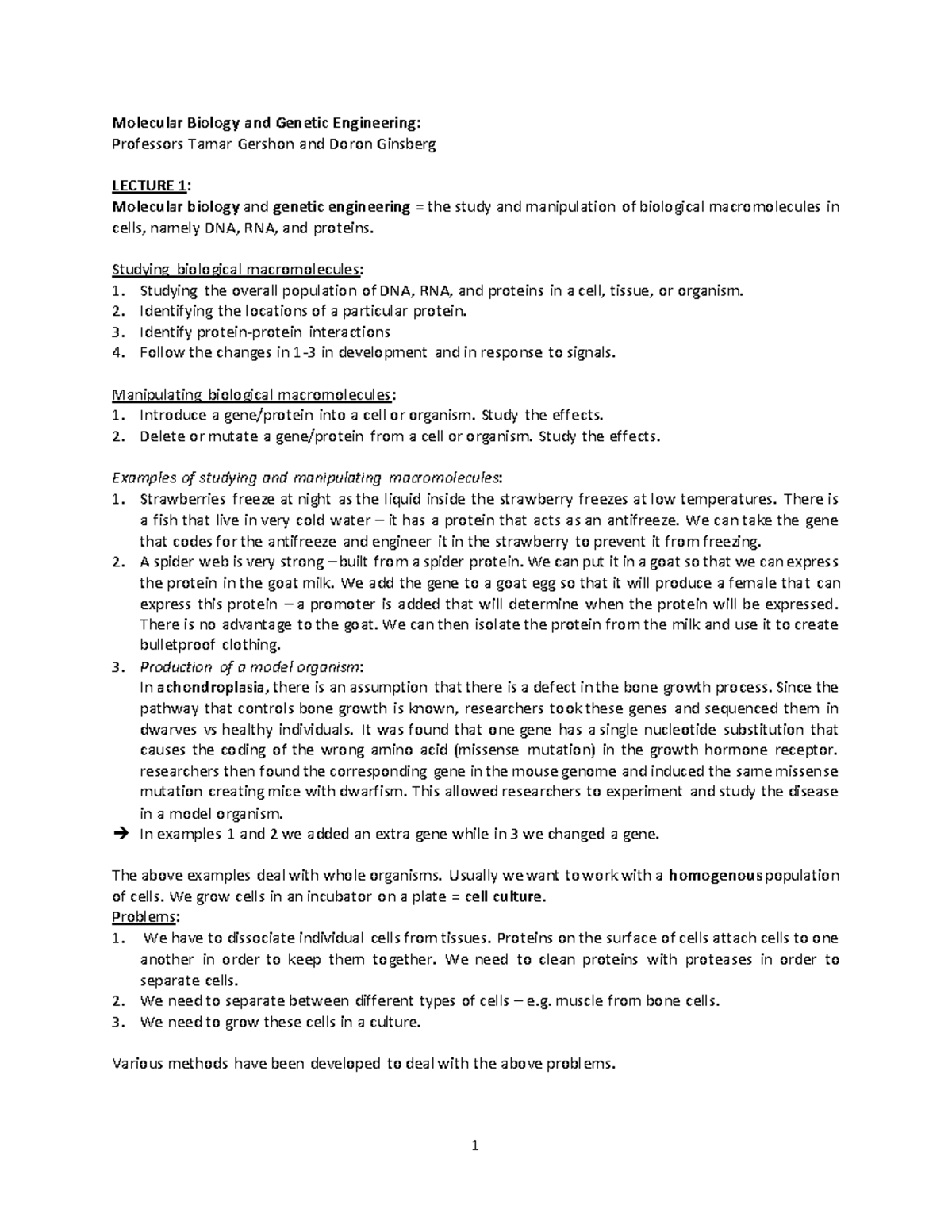 Molecular biology and genetic engineering - Studying biological ...