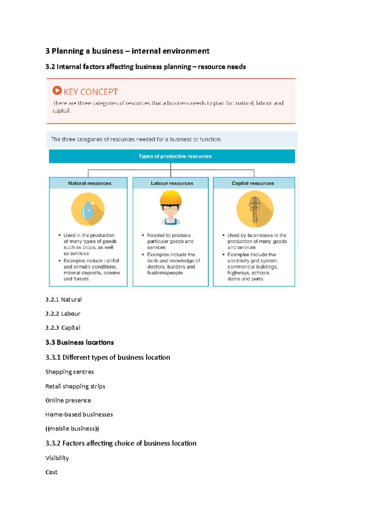 Chapter 3 Summary - AOS 3 of Business Management textbook - internal ...