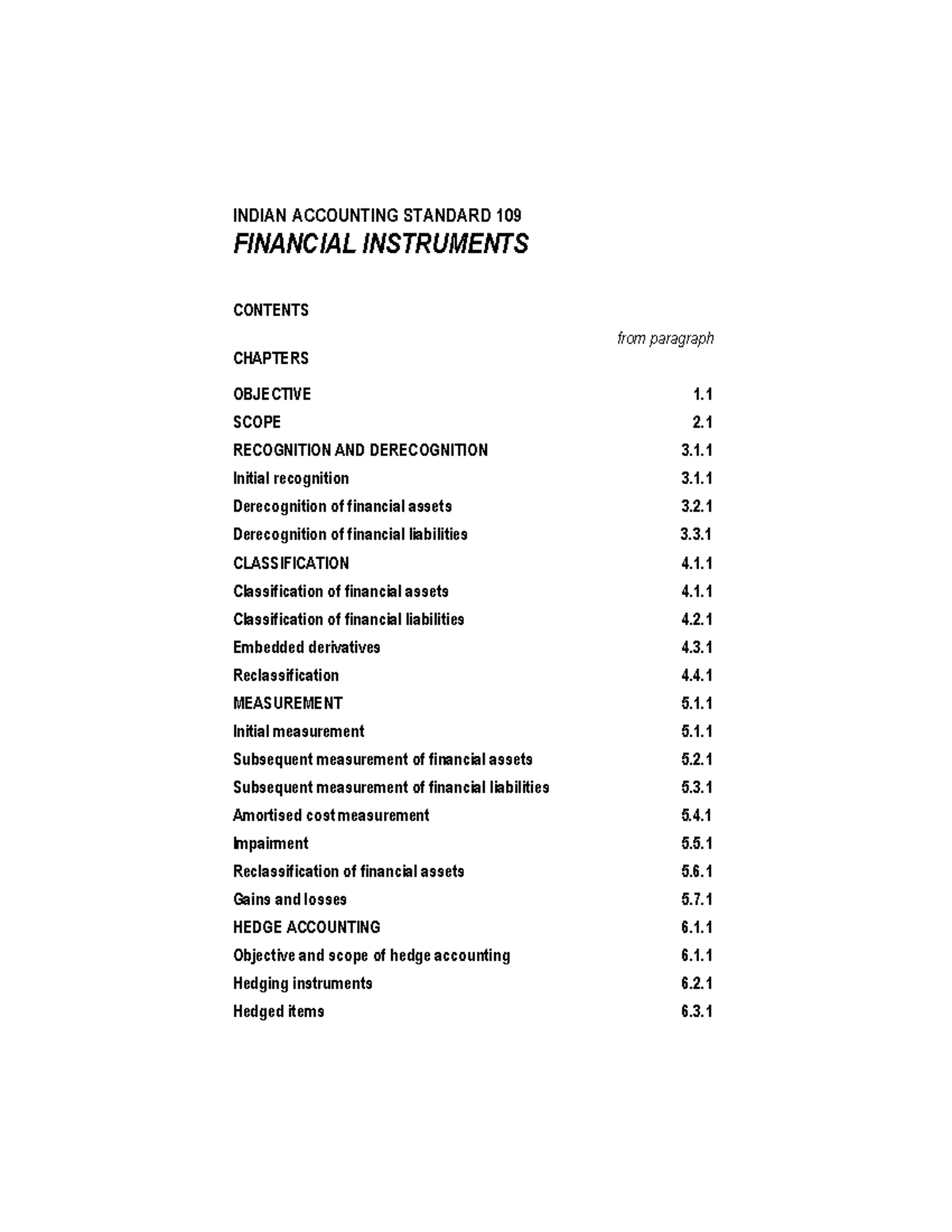 Ind AS 109 - Basic notes - FINANCIAL INSTRUMENTS CONTENTS from ...
