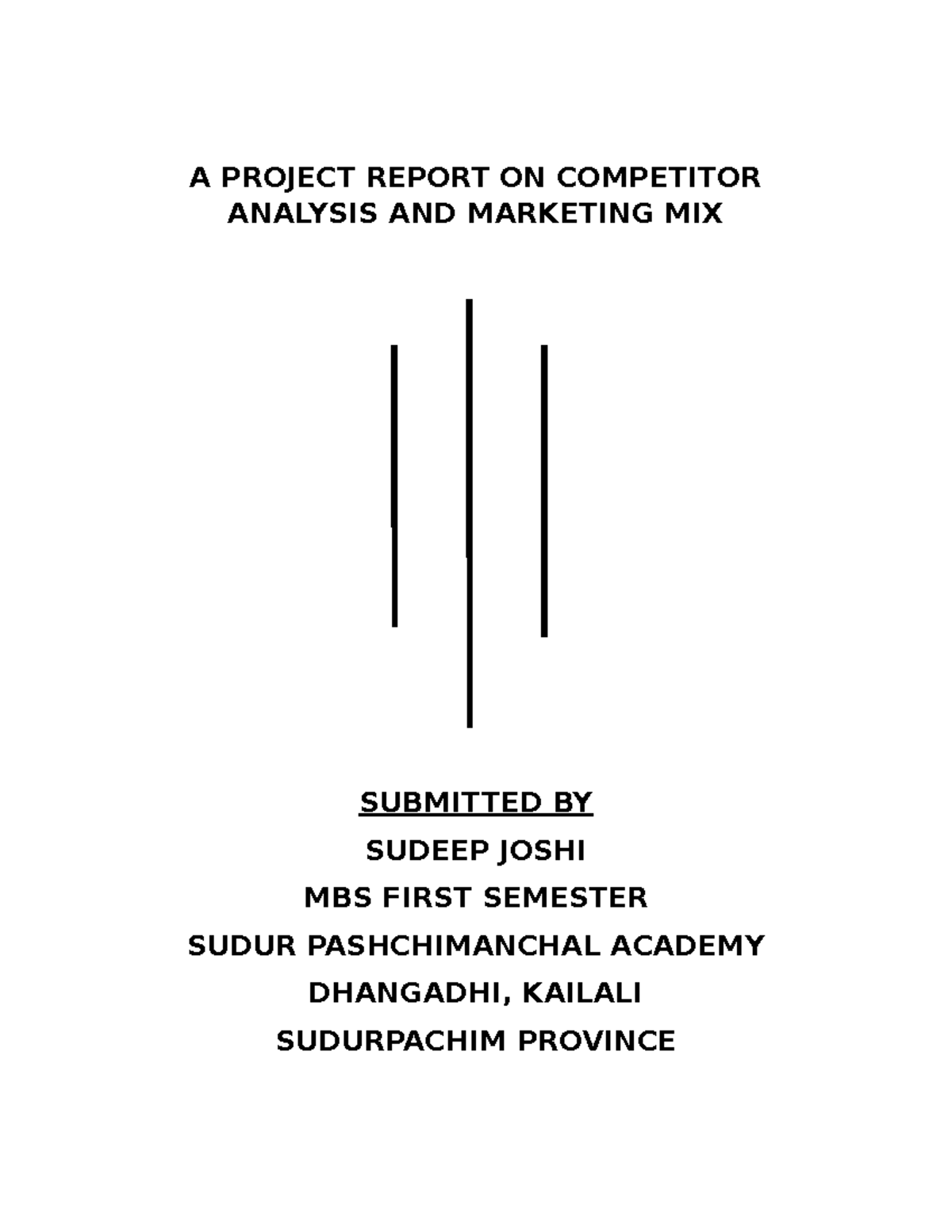 Individual Project WORK - A PROJECT REPORT ON COMPETITOR ANALYSIS AND ...