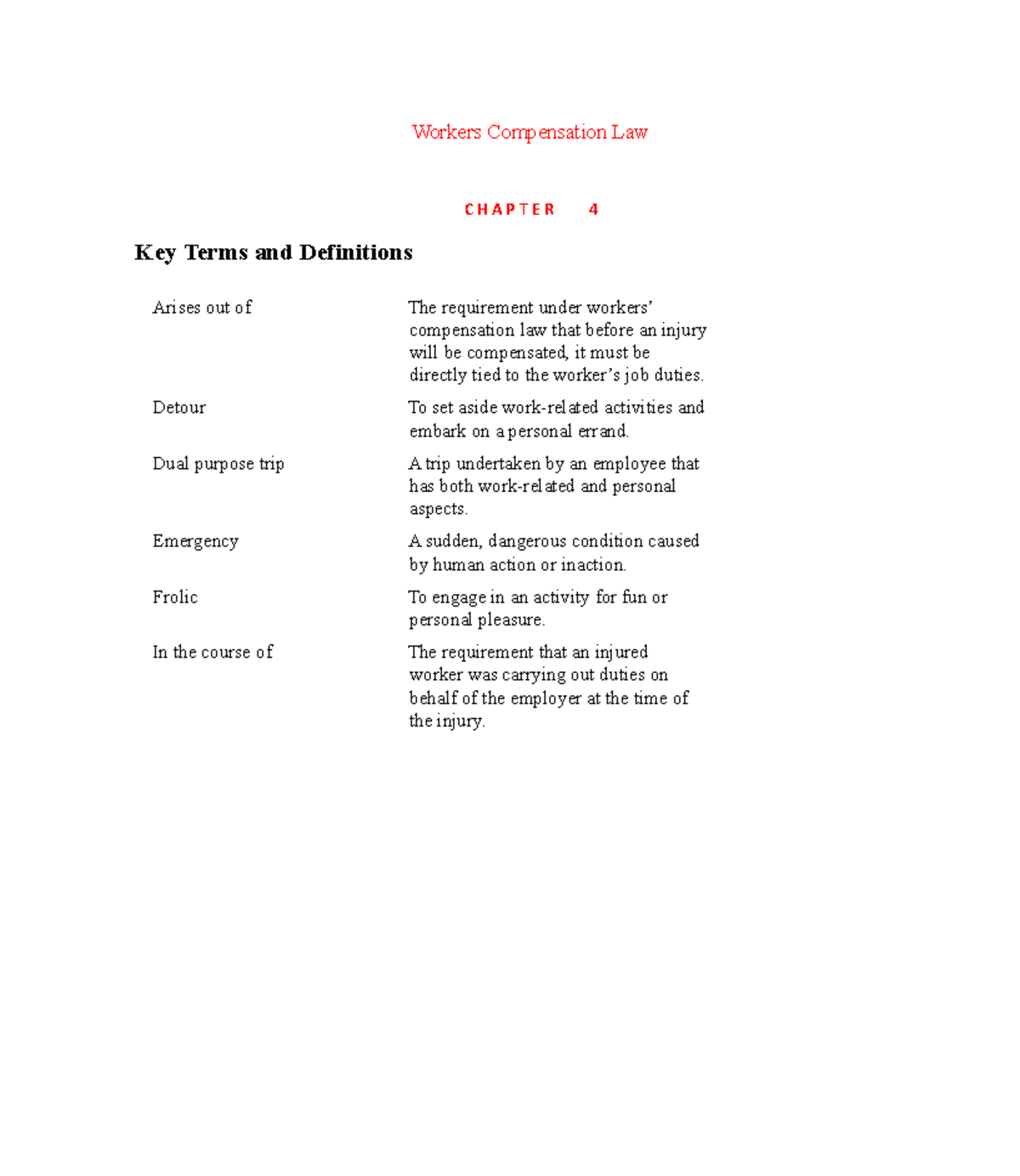 Ch04 Workers Compensation Law - Workers Compensation Law C H A P T E R ...