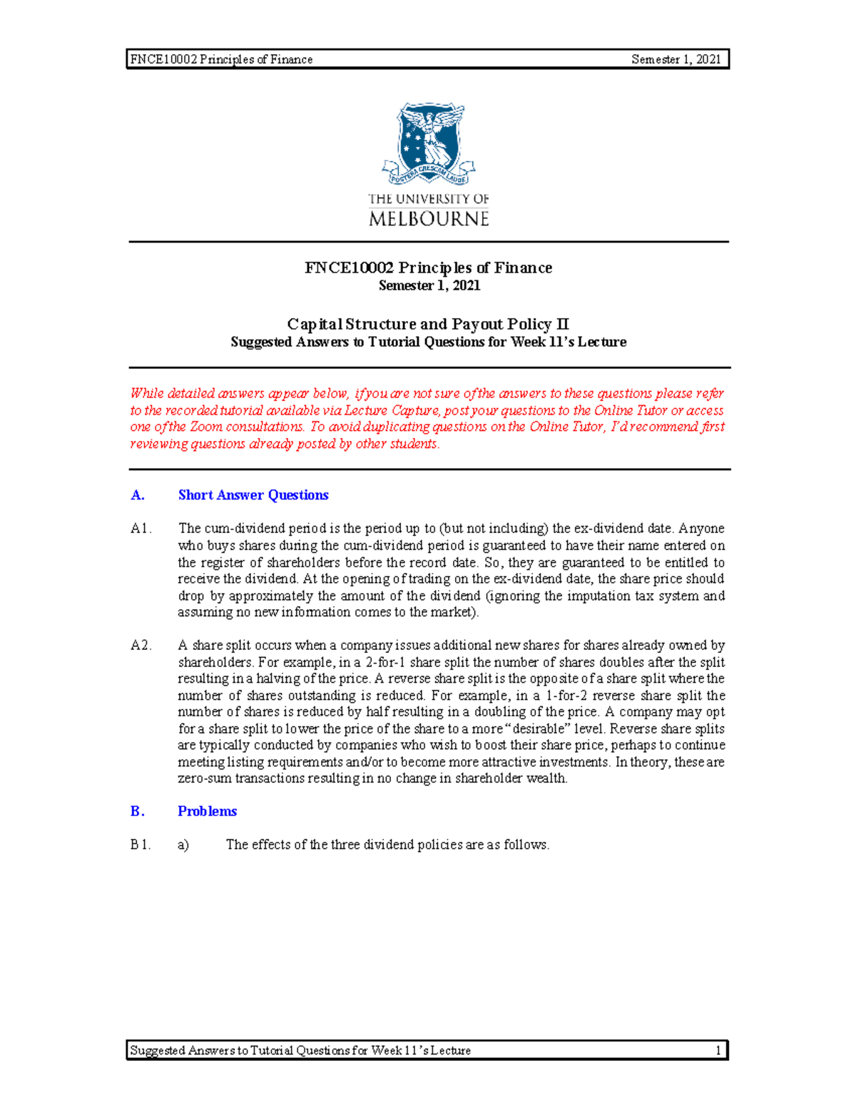 Tutorial 11 - Cap Str 2 - Ans - Suggested Answers to Tutorial Questions ...