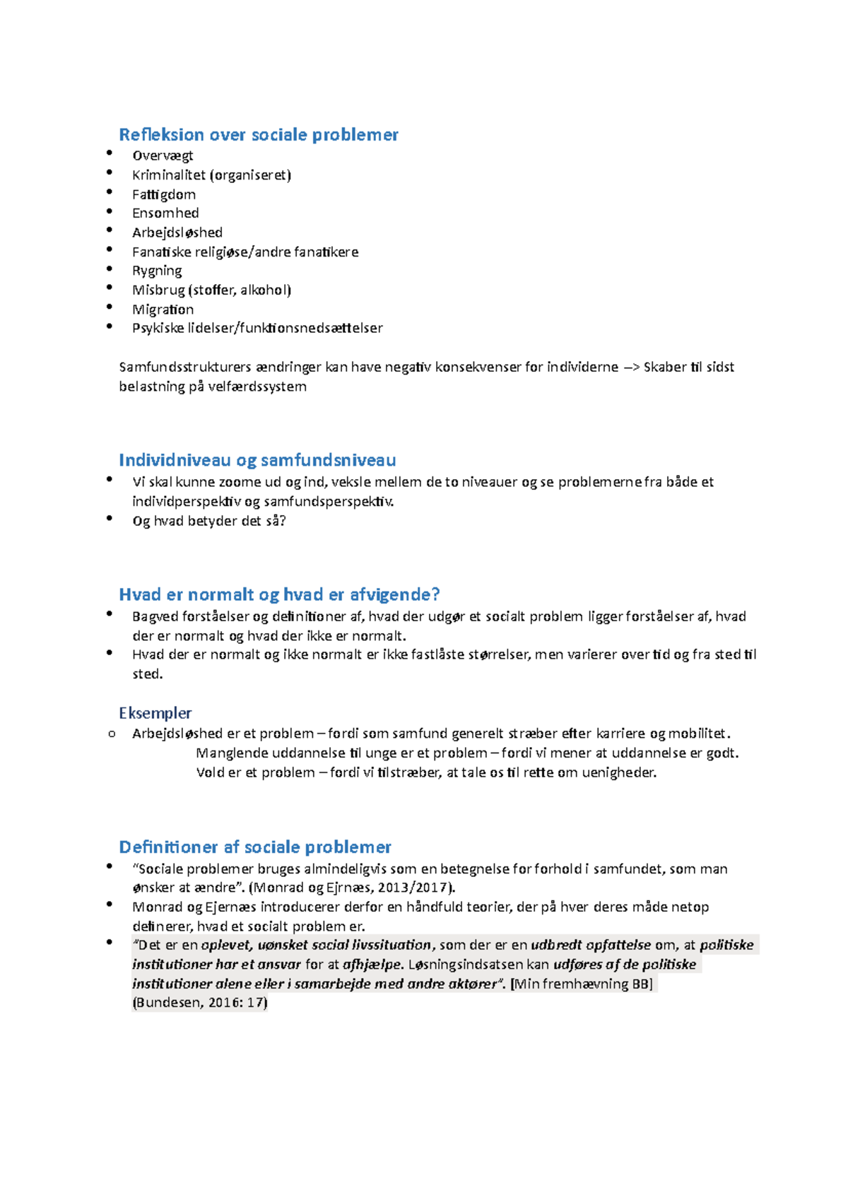 Sociale problemer samfundsvidenskab - Socialrådgiveruddannelsem ...