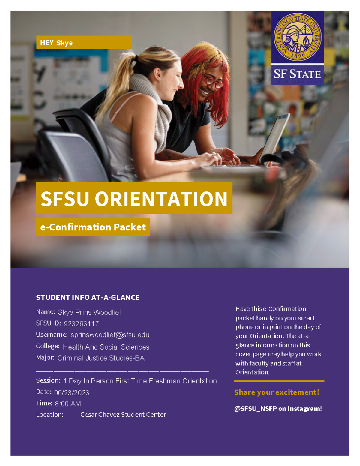 Sfsudocumentfree - Share your excitement! ####### @SFSU_NSFP on ...