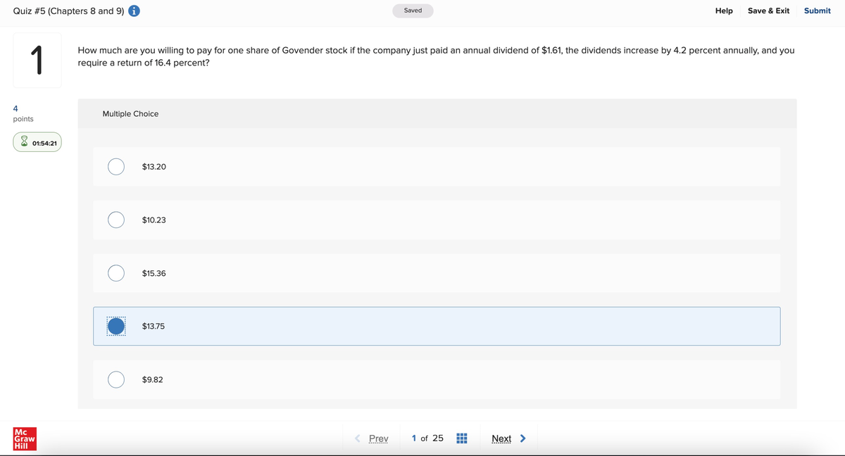 Finc3310 Quiz5 - FINC 3310 - Studocu
