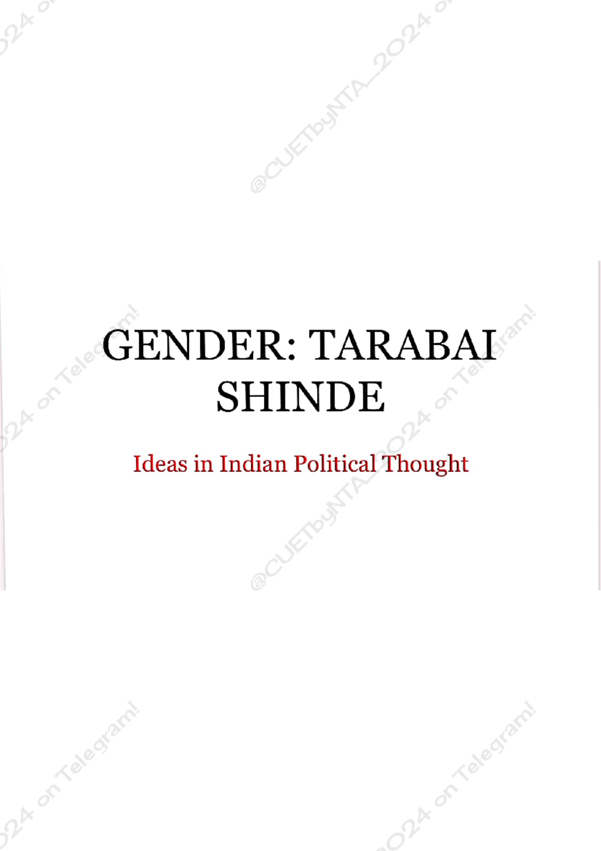 Tarabai Shinde - history honours - Studocu