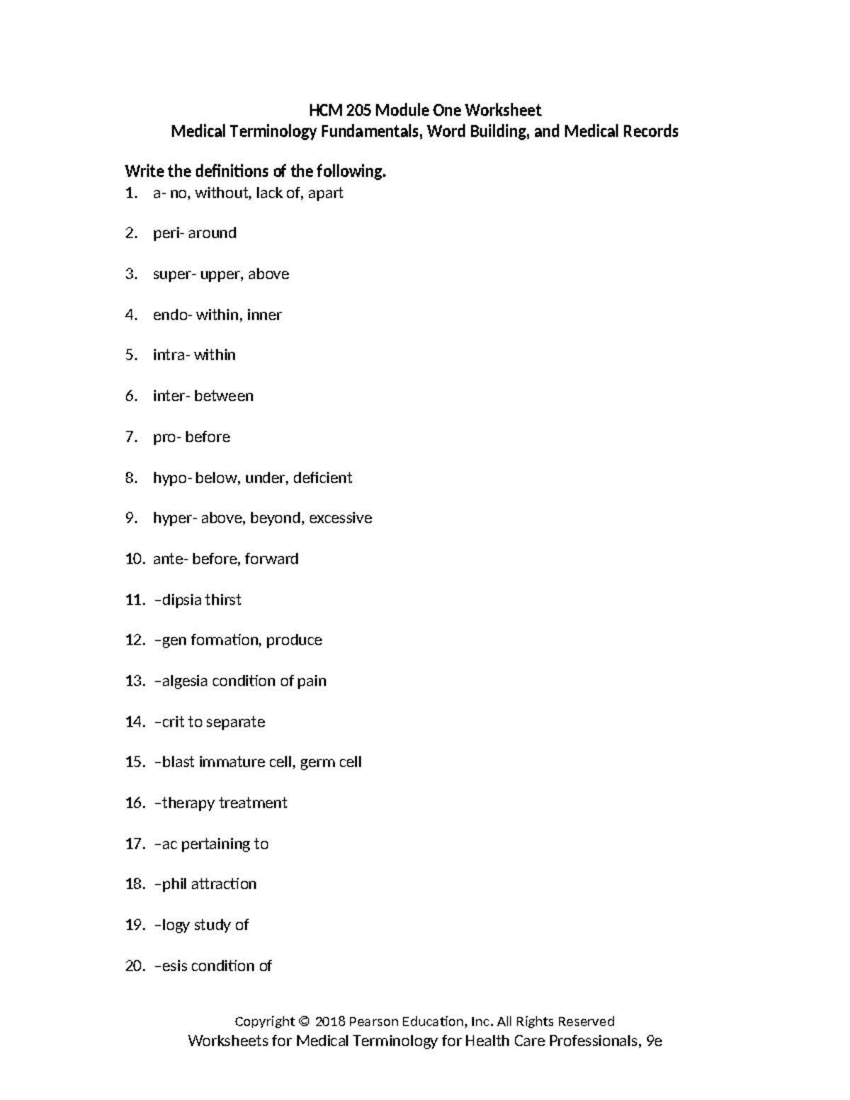 HCM 205 Module One Worksheet copy - HCM 205 Module One Worksheet ...