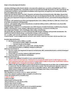 Chapter 23 outline - ecpi mental health notes - Chapter 23: Disruptive ...