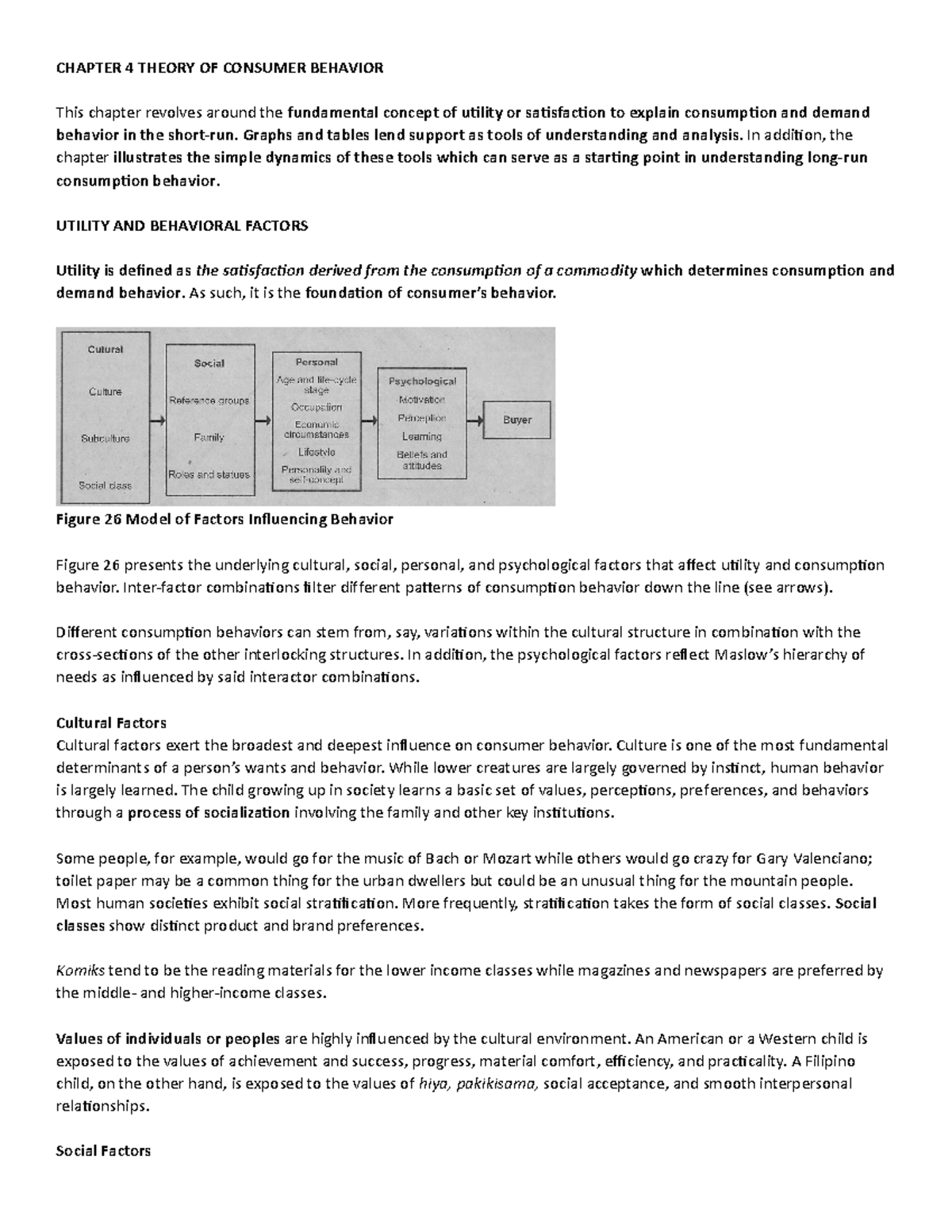 Chapter 4 Theory OF Consumer Behavior - CHAPTER 4 THEORY OF CONSUMER ...