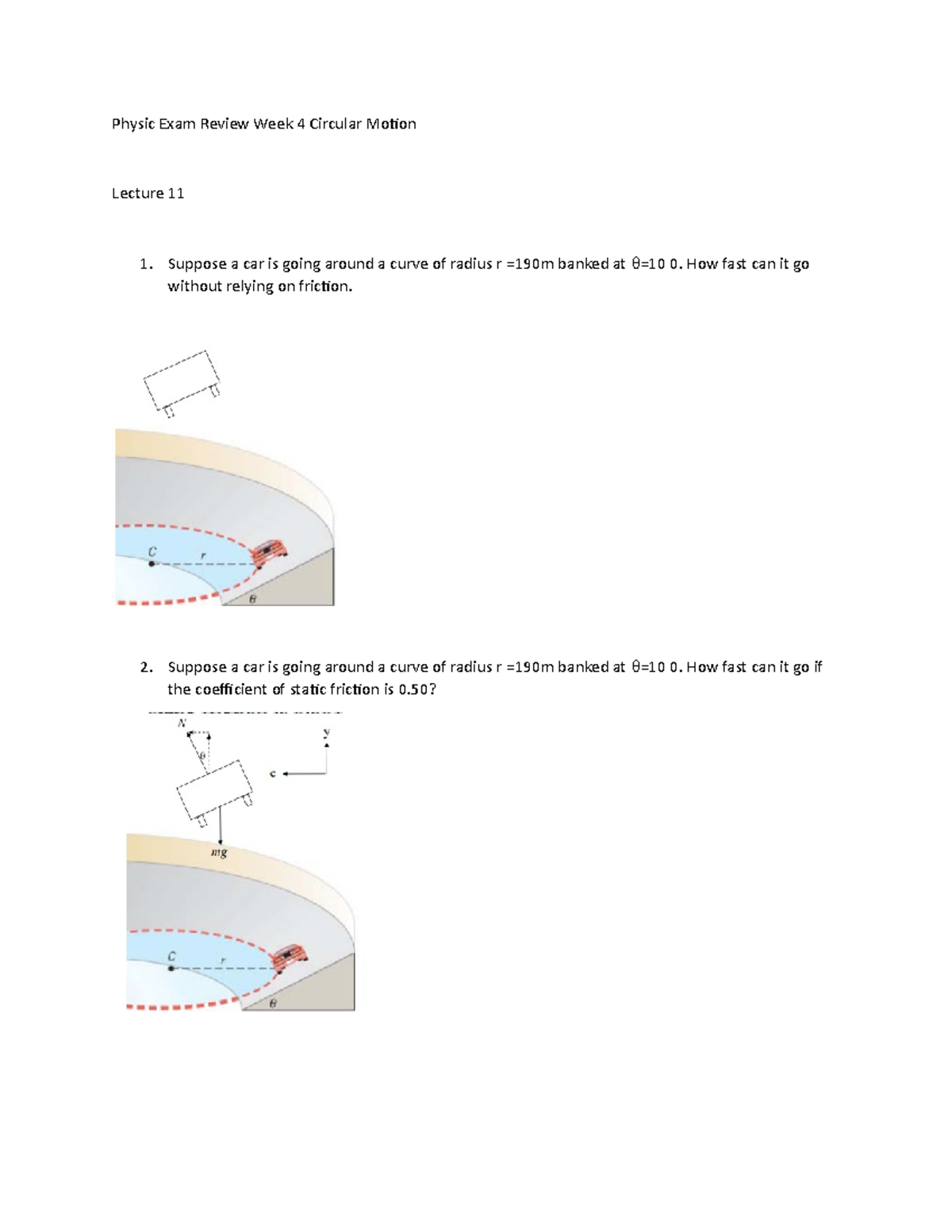 Physics Review Week 4 Circular motion and Universal Gravitation ...