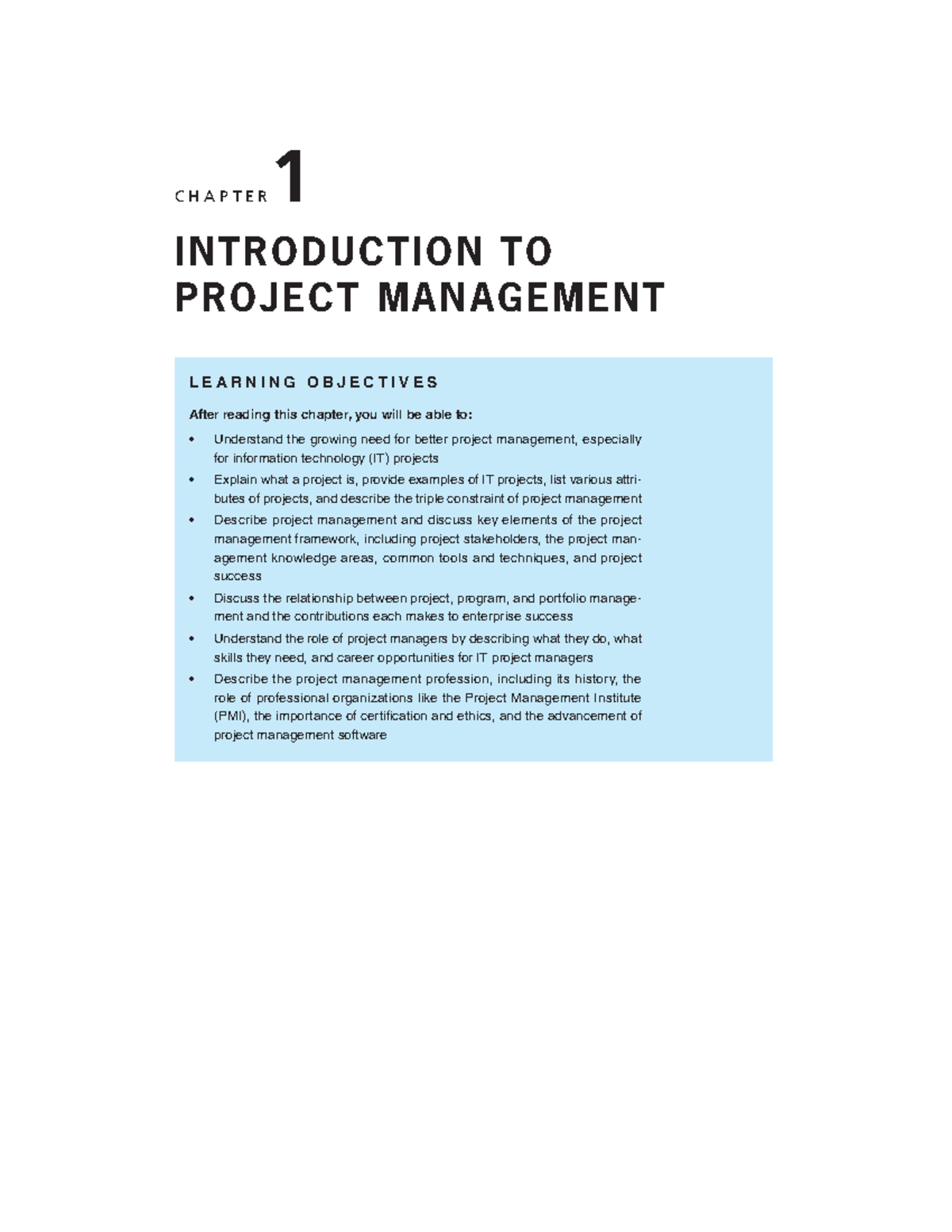 Information-technology-project-management 1 - C H A P T E R 1 ...