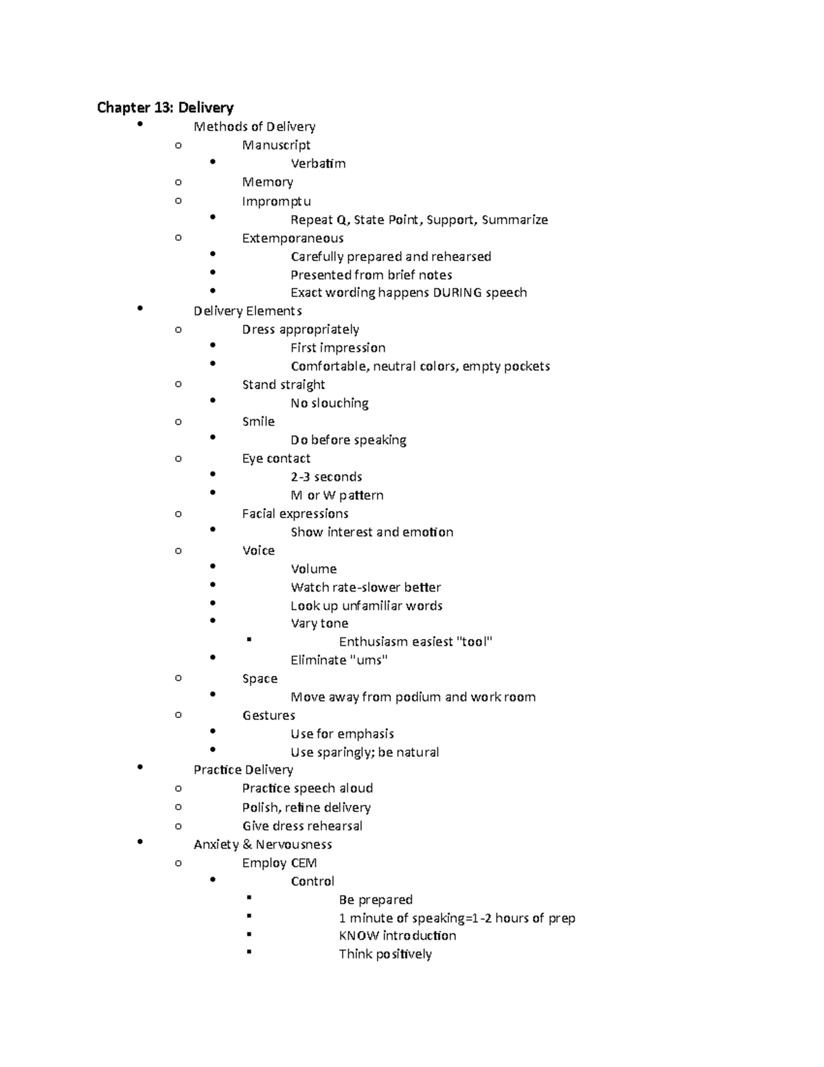 Chapter 13 - Prof. Thornton - Chapter 13: Delivery Methods of Delivery ...