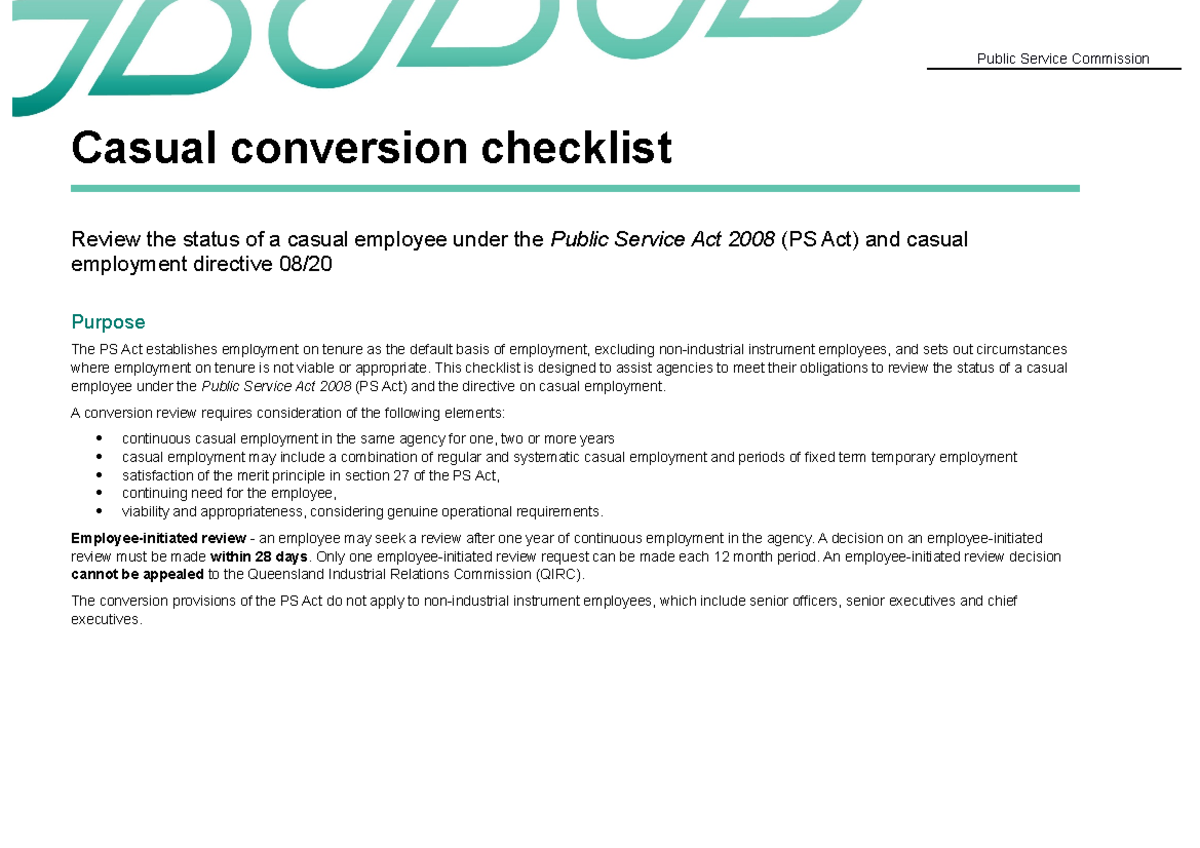 Casual-conversion-checklist - Public Service Commission Casual ...