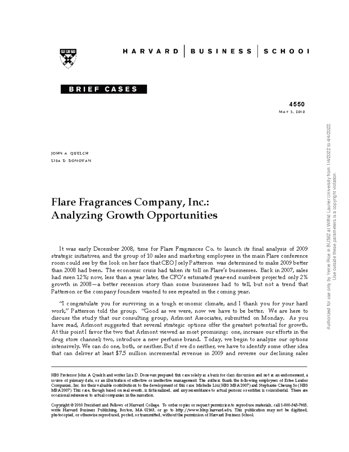 Flare Fragrances Company INc - Analyzing Growth Opportunities (Brief ...