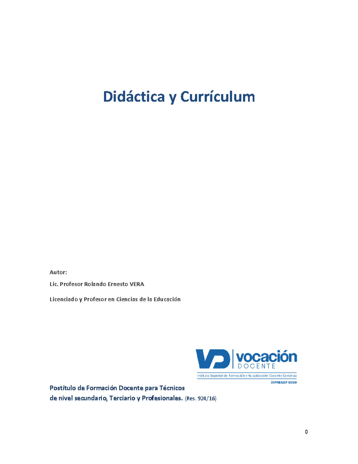 Módulo Didáctica Y Currículum - Didáctica y Currículum Autor: Lic ...