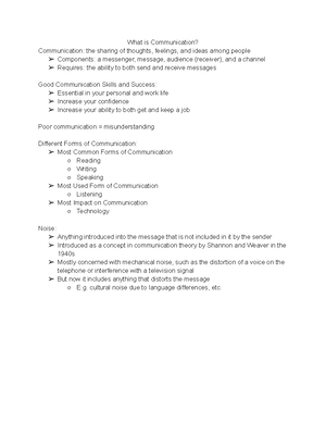 Week 3 Written Communication Notes - Written Communication Only about 8 ...
