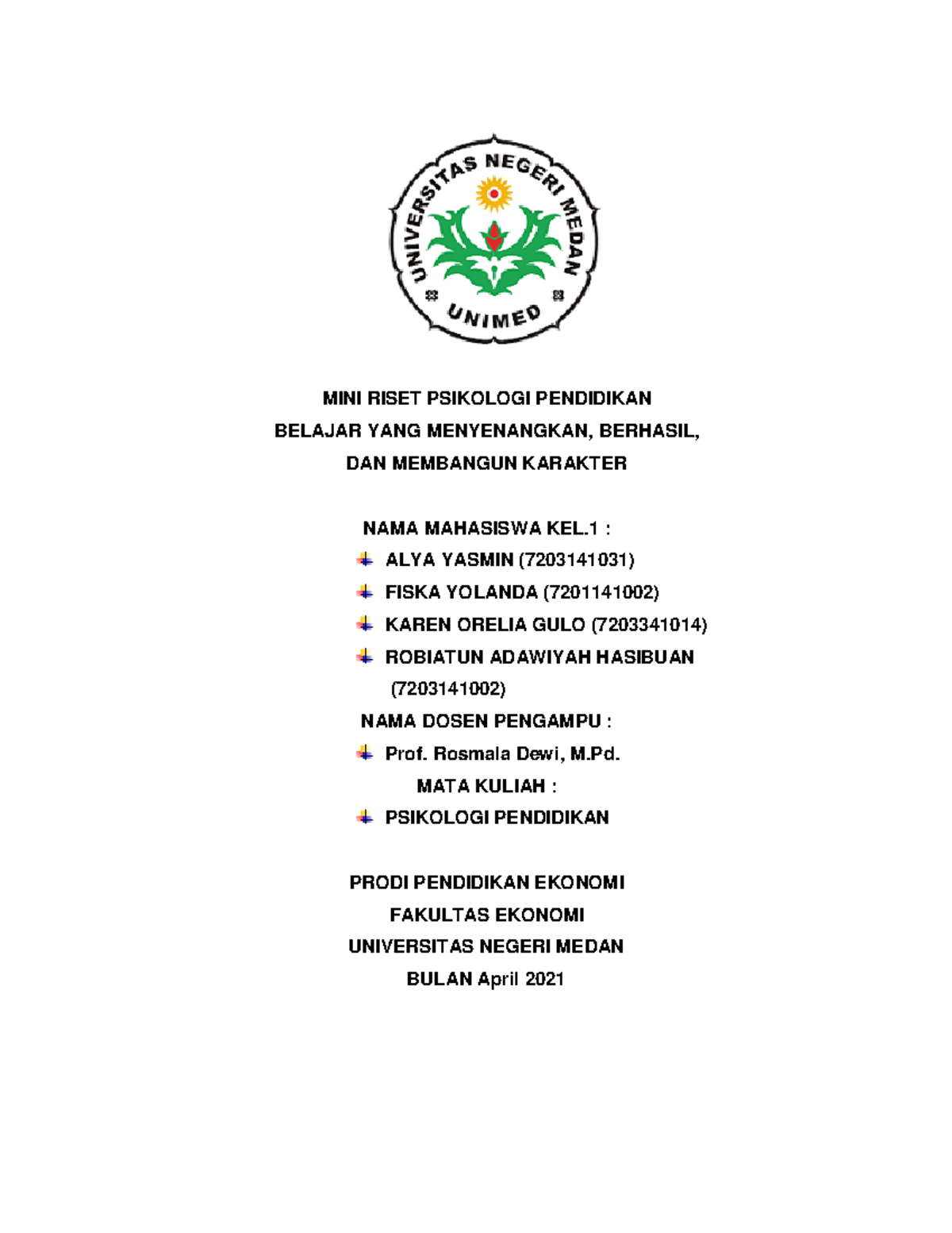 MINI Riset Psikologi Pendidikan - MINI RISET PSIKOLOGI PENDIDIKAN ...