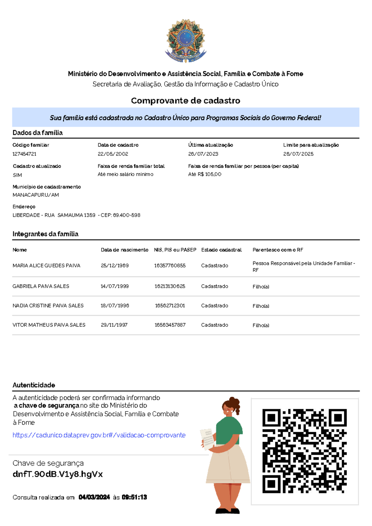 NIS Gabriela - ANOTAÇÕES - Ministério do Desenvolvimento e Assistência ...