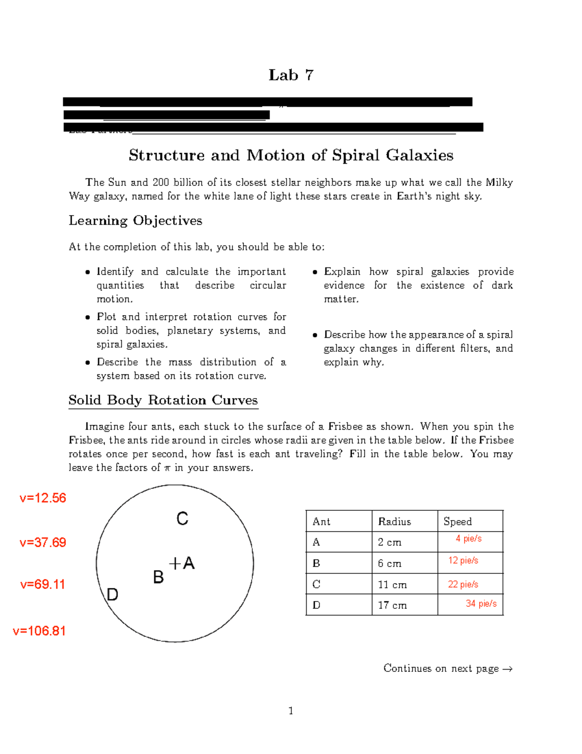 Lab7 - done upload - Lab 7 - Lab 7 Name ID# Section Lab Partners Structure and Motion of Spiral ...