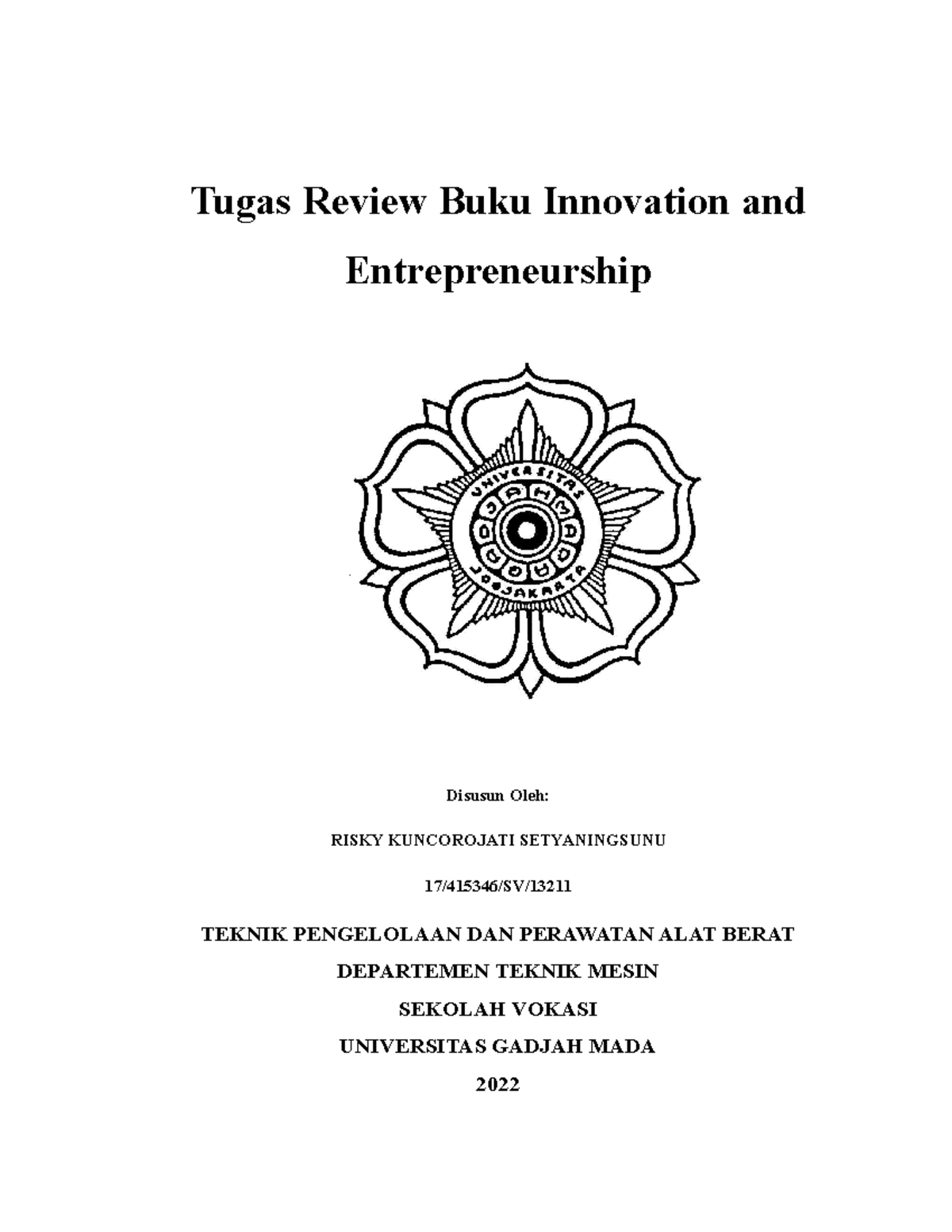 Review buku Innovation and Entrepreneurship - Tugas Review Buku Innovation and Entrepreneurship ...
