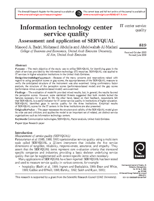 10-1108 17542731011072847 - Service quality gaps analysis based on Fuzzy linguistic SERVQUAL ...