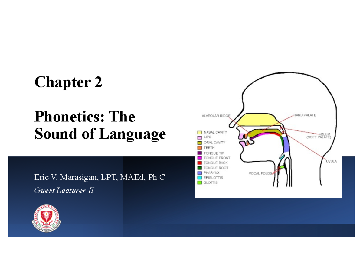 EEd-111 Chapter-2 Phonetics The-Sound-of-Language - ####### Chapter 2 ...