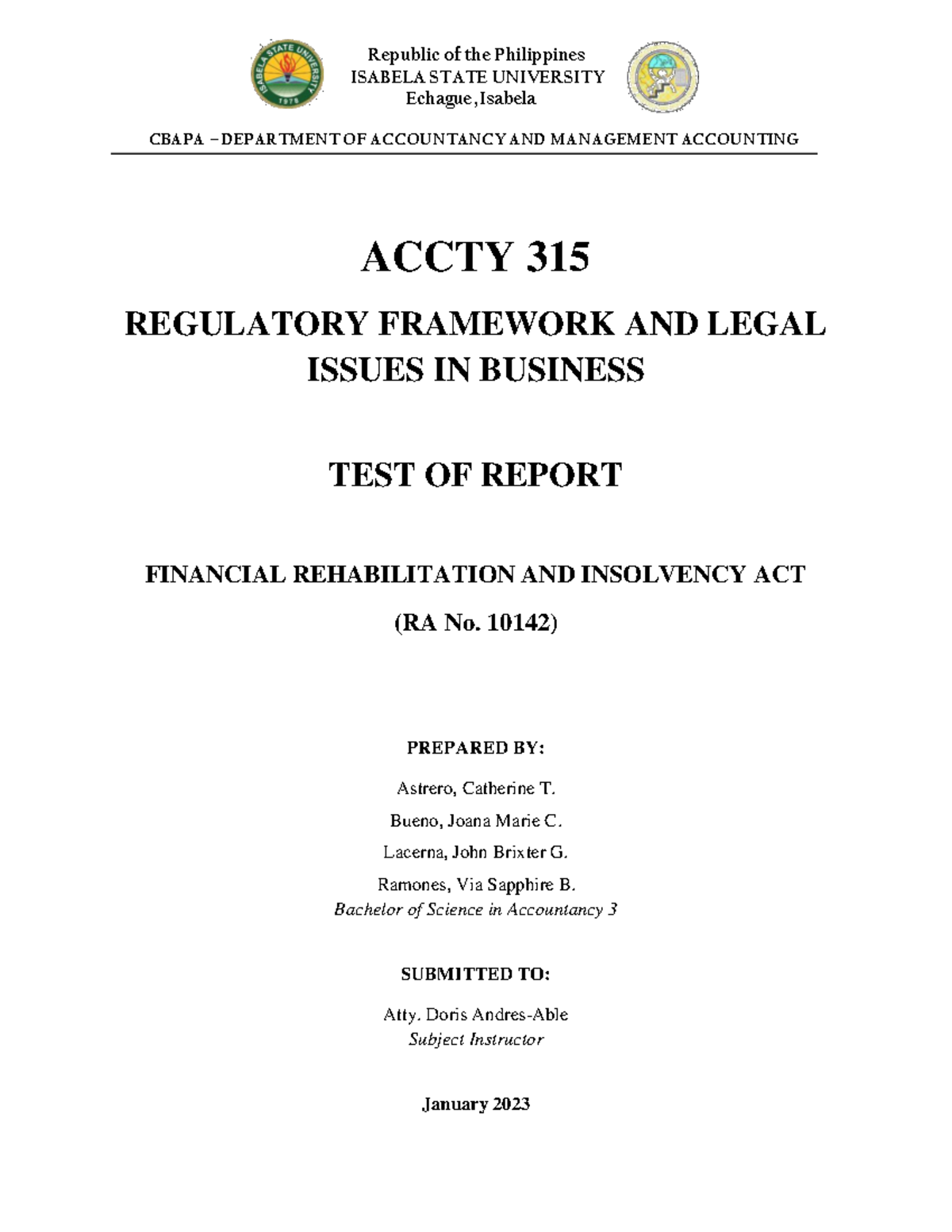 G10 FRIA TOR - lecture notes - ISABELA STATE UNIVERSITY Echague ...