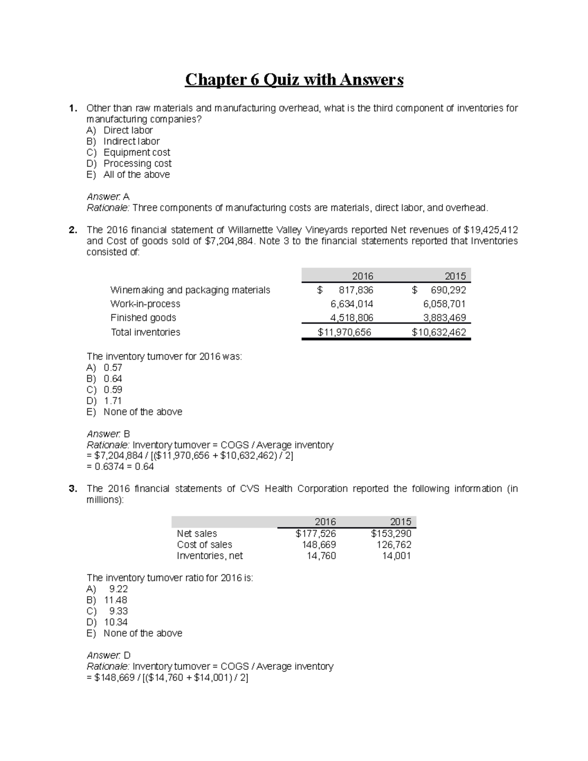 Quiz 3 - Quiz module 6 with Answers - Chapter 6 Quiz with Answers 1 ...
