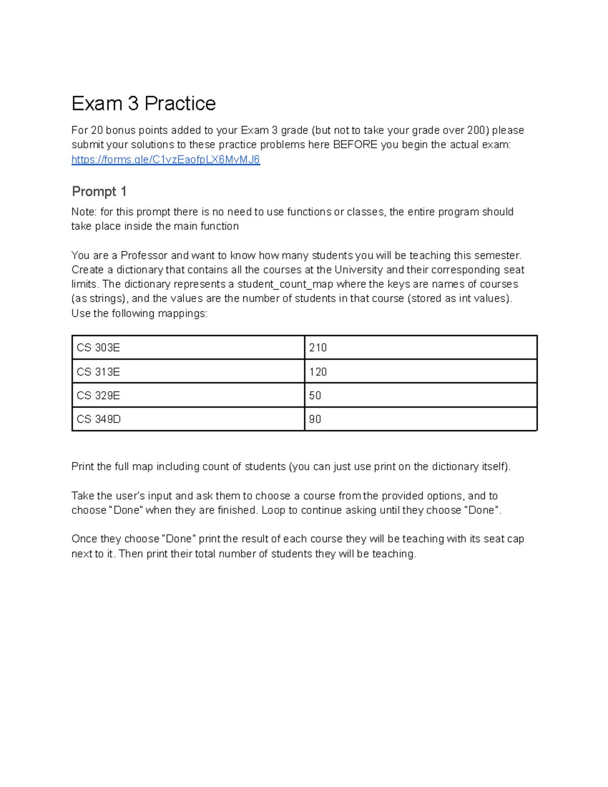 Exam 3 Practice Exam 3 Practice For 20 Bonus Points Added To Your exam-3-practice-exam-3-practice-for-20-bonus-points-added-to-your
