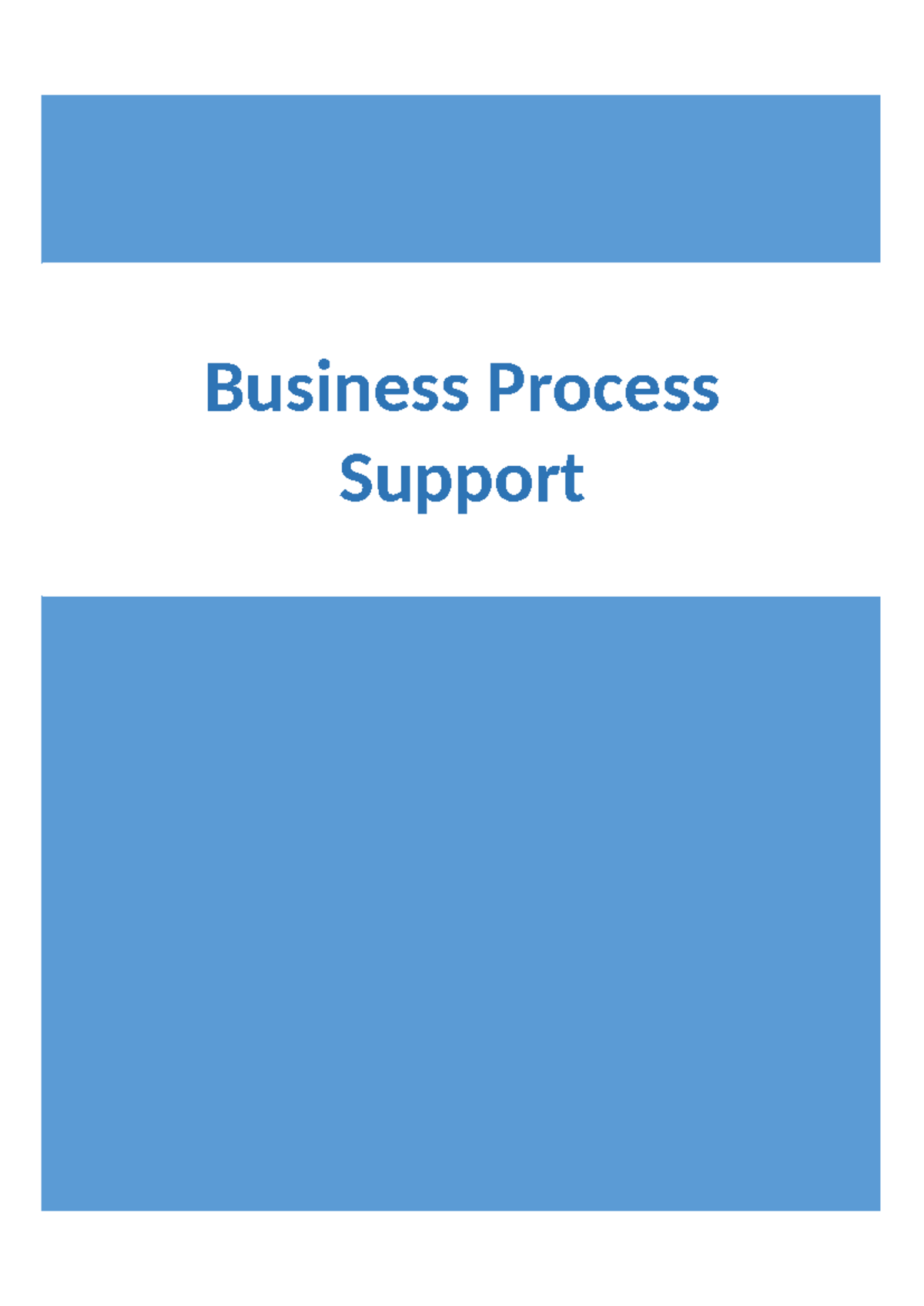 Business Process Support - Business Process Support Higher Nationals ...