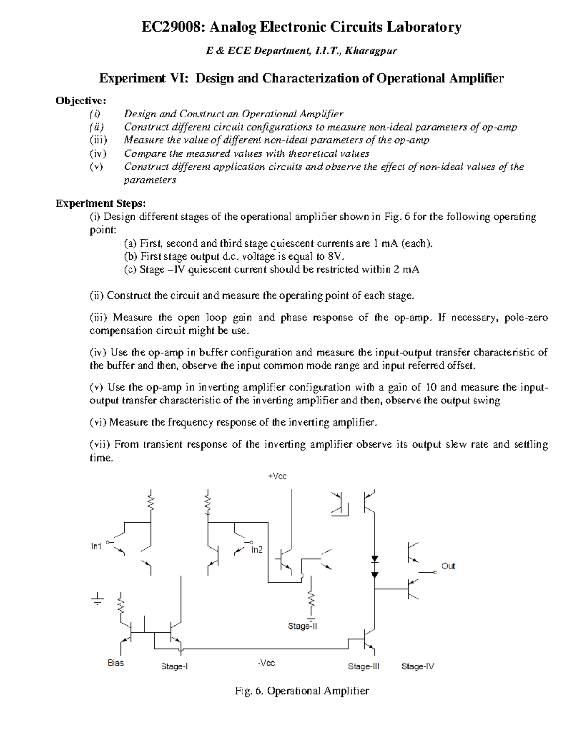 Manual of lab Experiments expt 6 and 7 V3 - EC29008: Analog Electronic Circuits Laboratory E ...