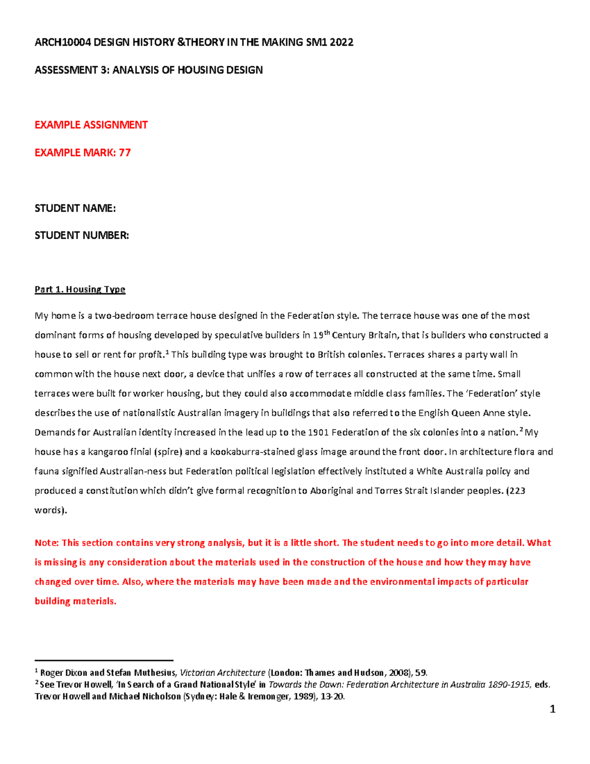 Example of Assignment 3 ARCH10004 - ARCH10004 DESIGN HISTORY &THEORY IN ...