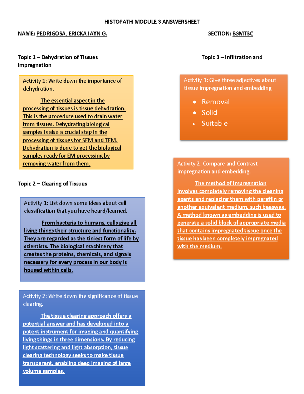 Histopath Module 3 Answersheet by Pedrigosa - HISTOPATH MODULE 3 ...
