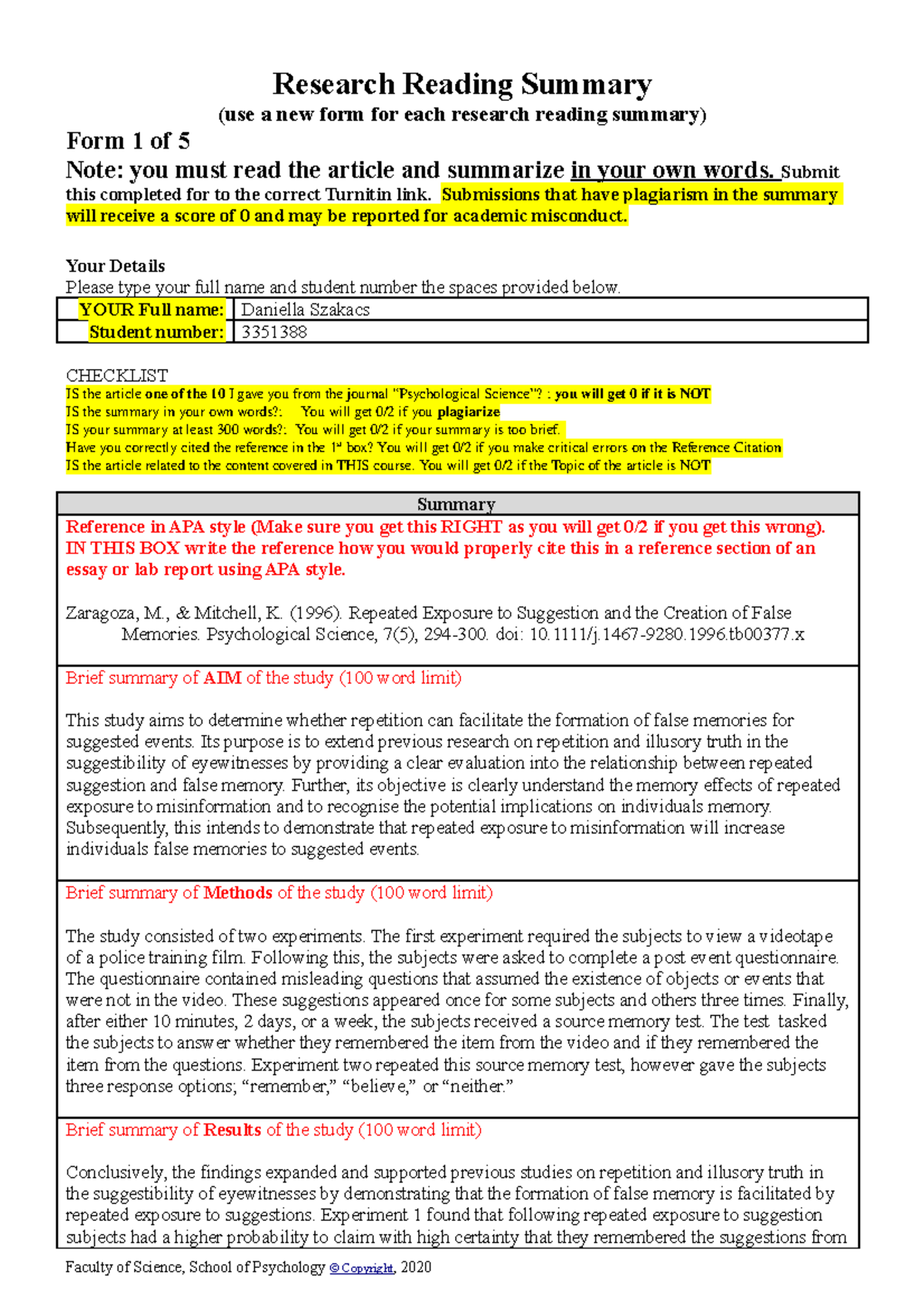 Research Reading 1 Sem 2 - Research Reading Summary (use a new form for ...