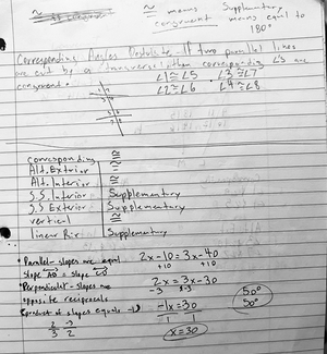 Notes on Angles - ASA A 1 OB if 2 angles the included side of one ...