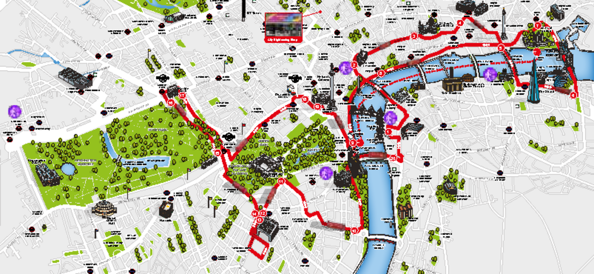 London Bus Tour map June 2022 - SOUTHWARK ST. BLACKFRIARS RD LAMBETH RD ...