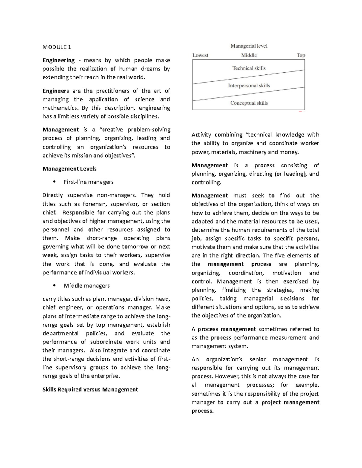 Engineering Management - MODULE 1 Engineering - means by which people ...