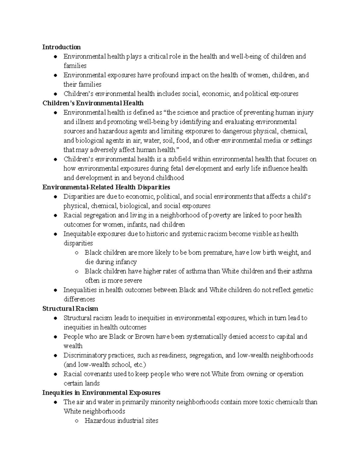 Environmental Health - Powerpoint slides - Introduction Environmental ...