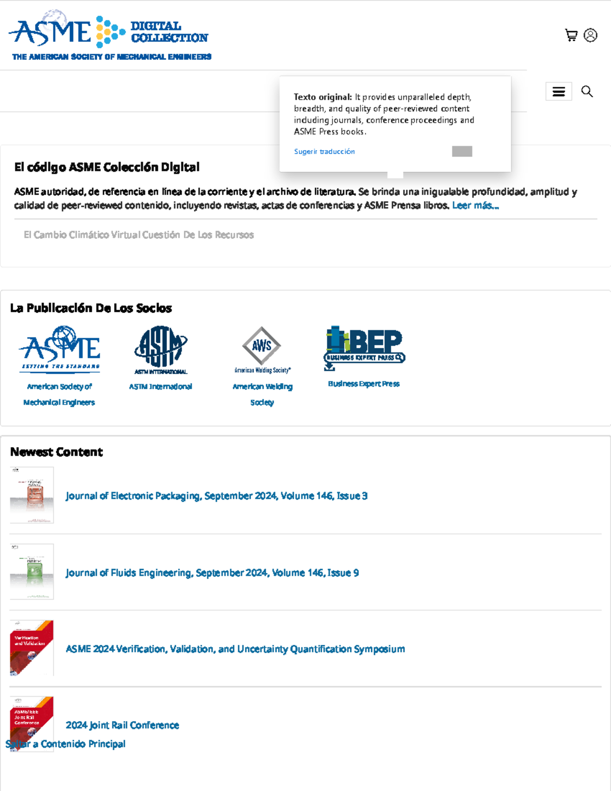 ASME Digital Collection - La Publicación De Los Socios American Society of Mechanical Engineers ...