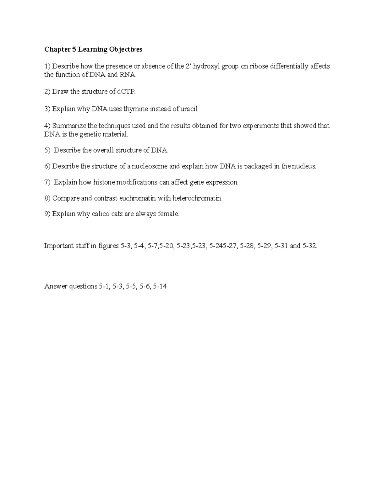 Chapter 5 Learning Objectives - Chapter 5 Learning Objectives Describe ...