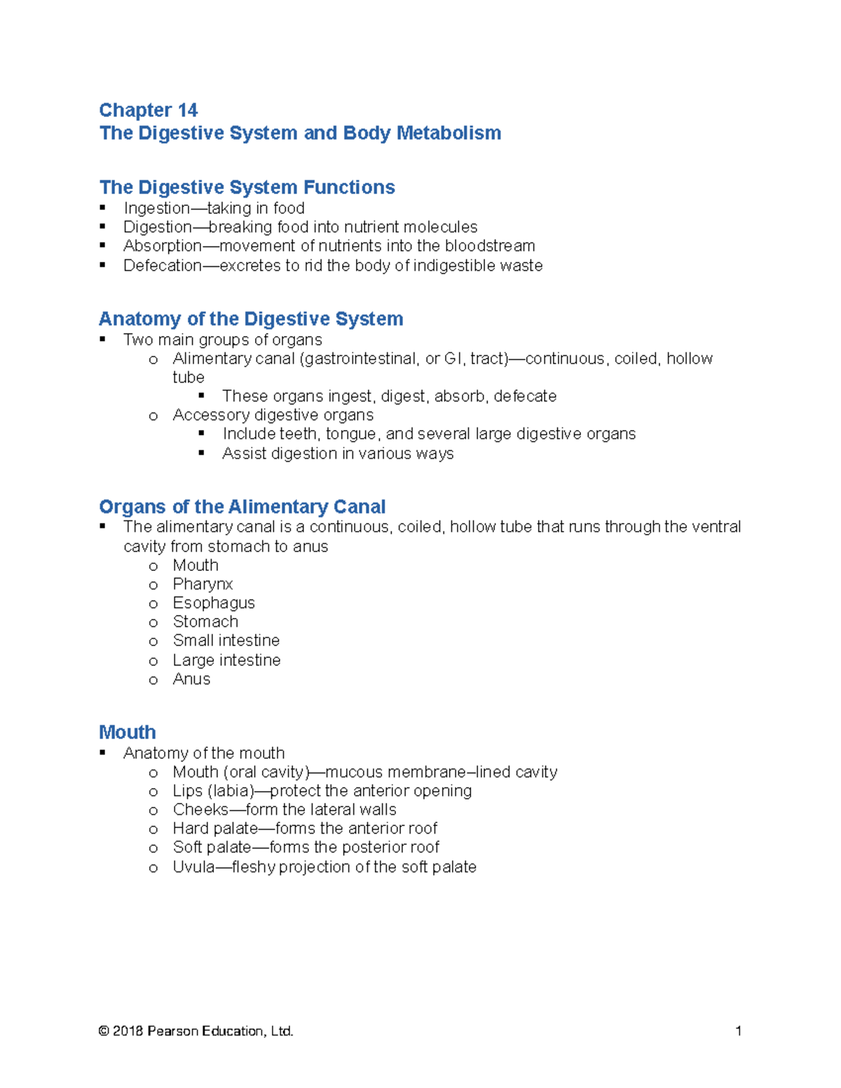Chapter 14: The Digestive System and Body Metabolism - Villi—fingerlike ...