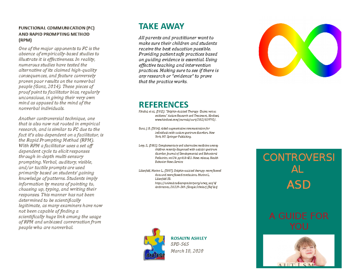 Week 6 assignment-Controversial ASD Brochure-Rosalyn Ashley ...