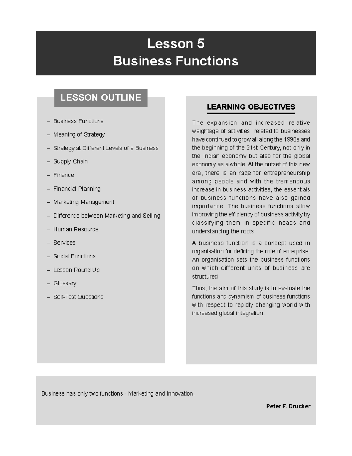Chapter 5 Business Functions - Lesson 5 Business Functions 103 Lesson 5 ...