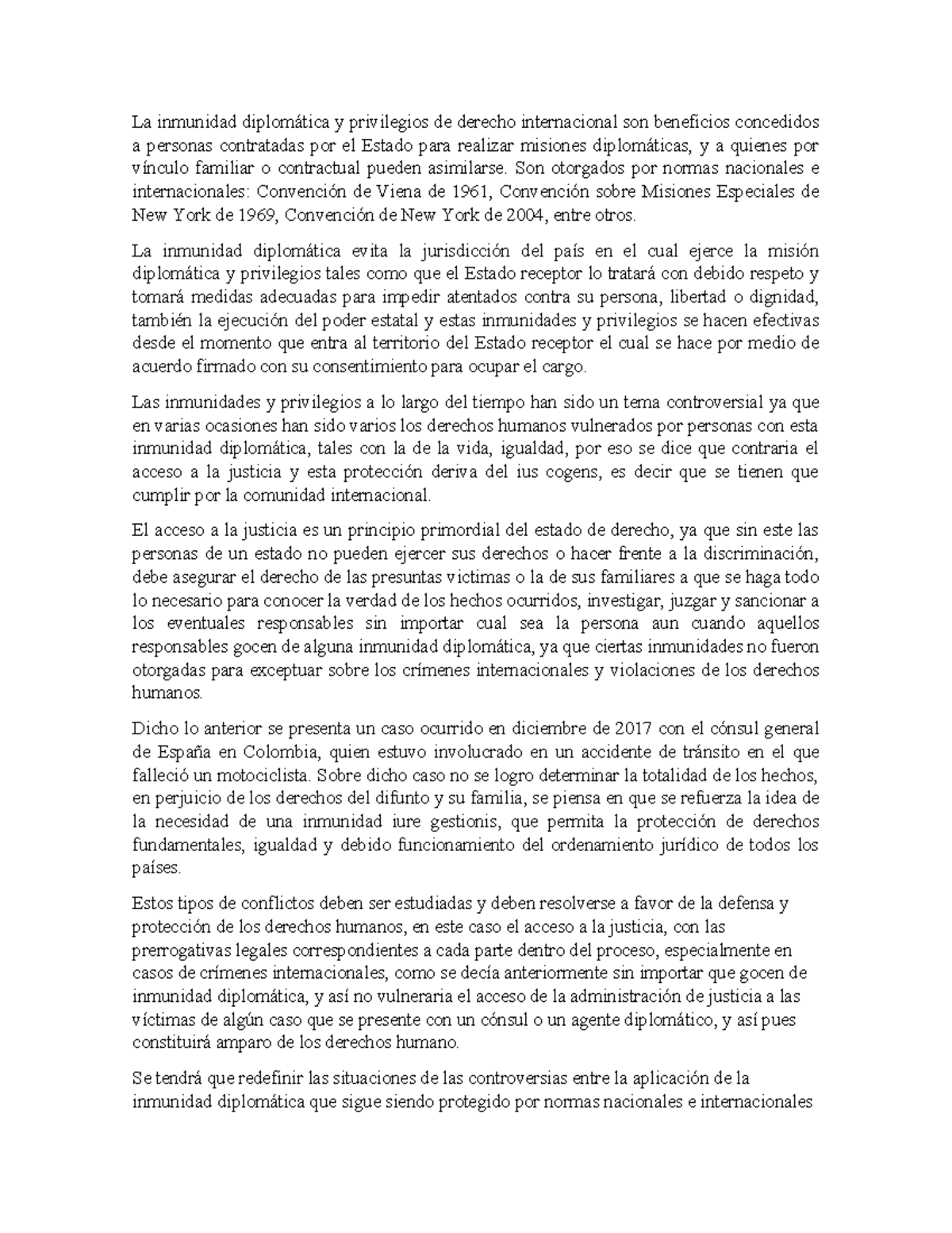 Constitucional - La inmunidad diplomática y privilegios de derecho ...