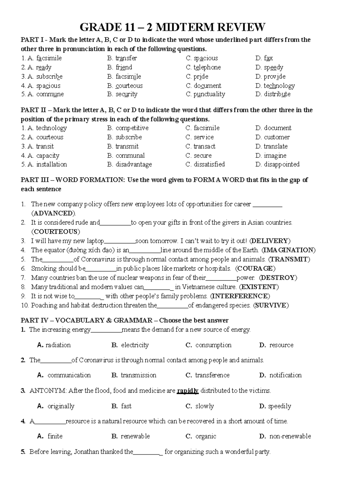 G11-2midterm-review-web 83202110-2 - GRADE 11 – 2 MIDTERM REVIEW PART I ...
