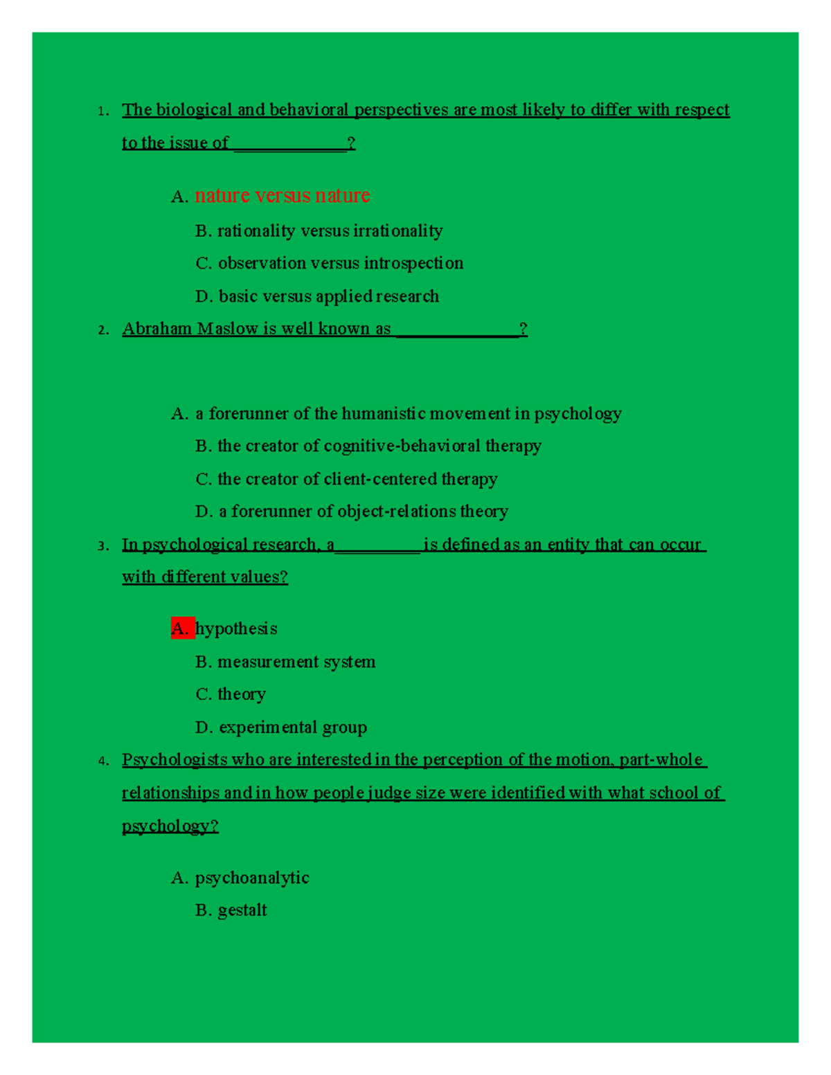 psychology mcqs on cognitive therapies and child development - The ... psychology mcqs on cognitive therapies and child development - The ...
