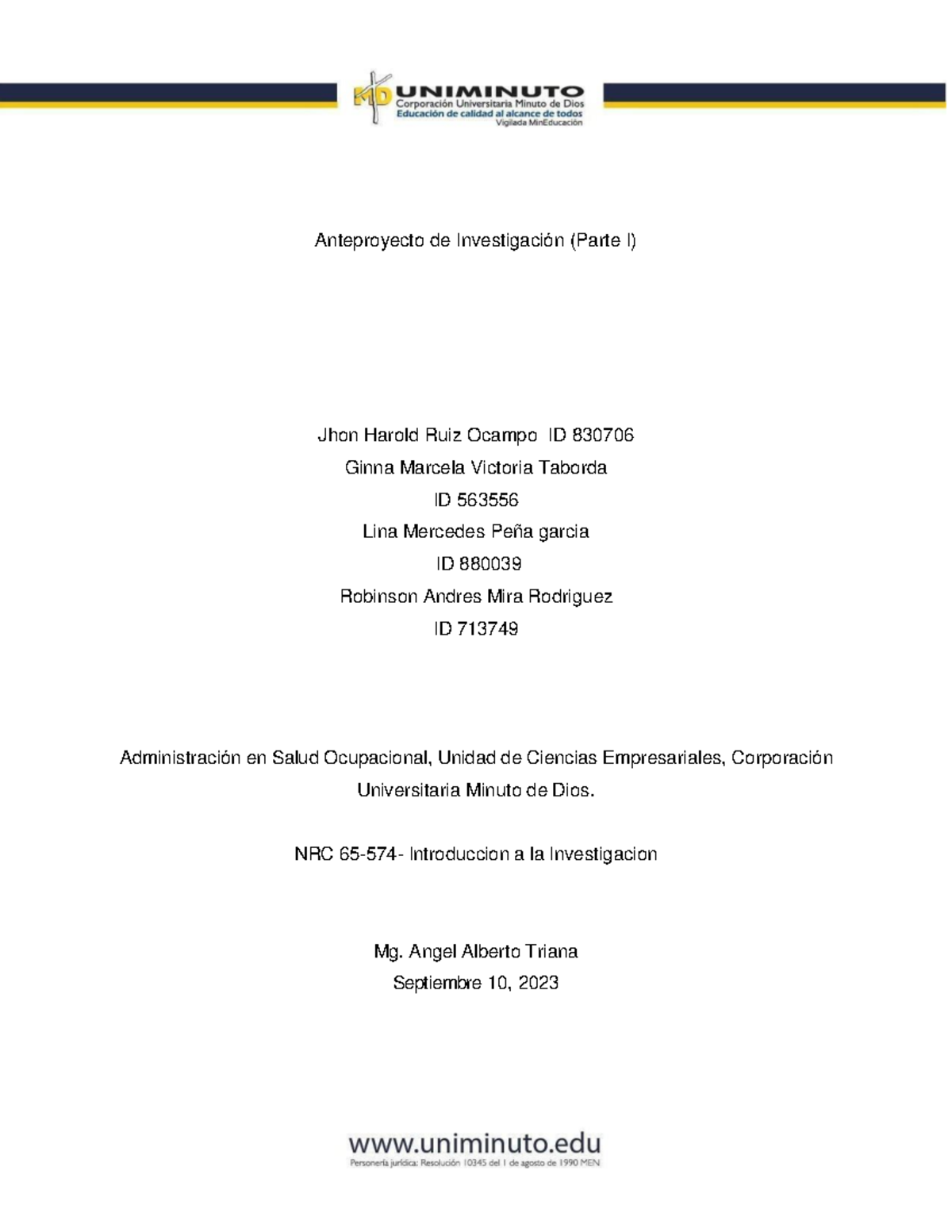 Contextualización - cvbnm - Anteproyecto de Investigación (Parte I ...